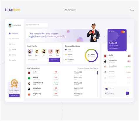 SmartBank Dashboard App UX UI Design On Behance