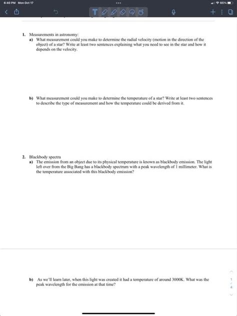 Solved 1 Measurements In Astronomy A What Measurement