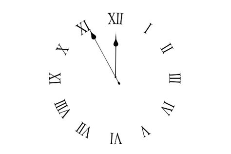 Elegant Roman Numeral Clock Iconflat Style Number Metallic Face Vector