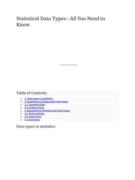 Statistical Data Types Pdf