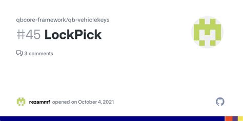 Lockpick · Issue 45 · Qbcore Frameworkqb Vehiclekeys · Github