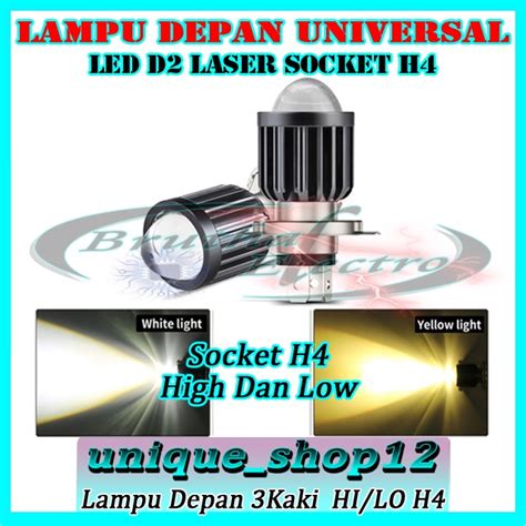 Jual Lampu Depan Led D Laser Socket H HIGH LOW KAKI LED LASER AC DC Vold DC Super
