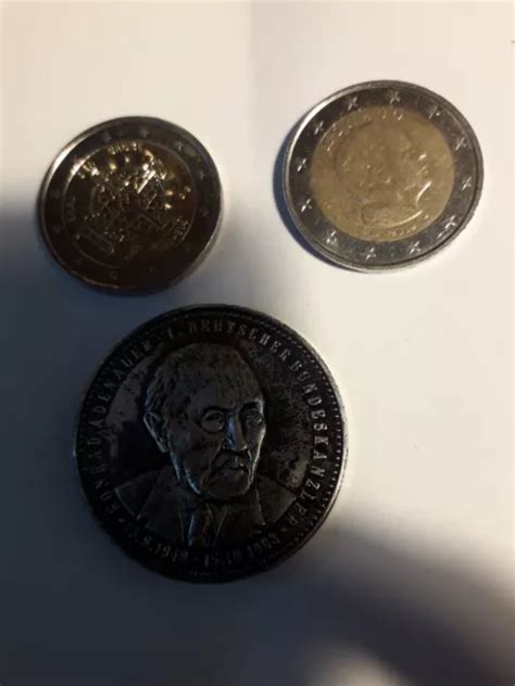 SILBERMÜNZE KONRADADENAUER 16 gramm 2 Euro Gedenk Karl der Große 2