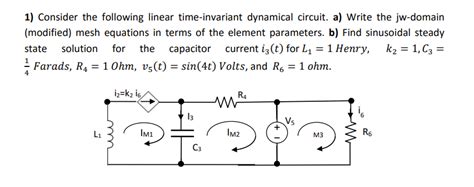 Solved 1 Consider The Following Linear Time Invariant