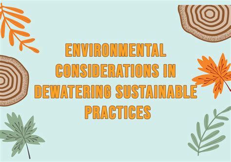 Environmental Considerations In Dewatering
