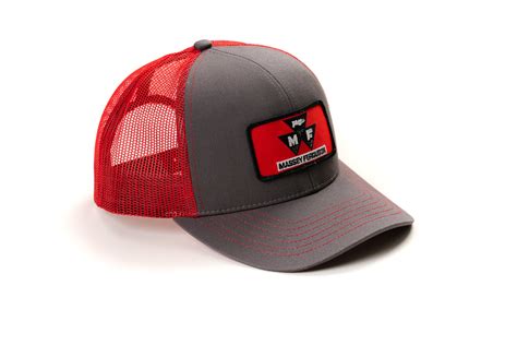 Red Massey Ferguson Tractor Logo Hat Gray With Red Mesh Back Jandd Productions Inc