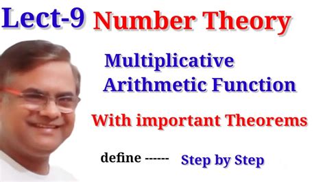 Multiplicative Arithmetic Function Number Theory Youtube