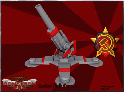 Soviet Flak Cannon Image Cnc Condition Red Mod For Candc Red Alert 3