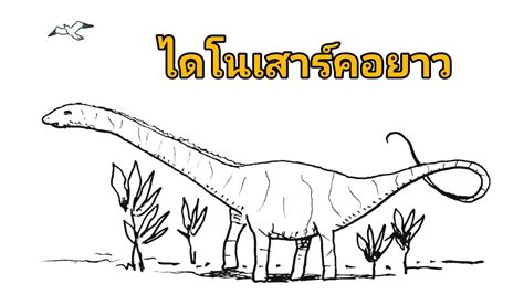 วาดรูป ไดโนเสาร์คอยาว Youtube