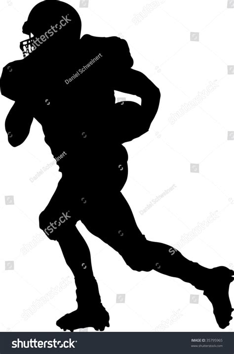 공을 가지고 달리는 미국 축구 선수 스톡 벡터로열티 프리 35795965 Shutterstock