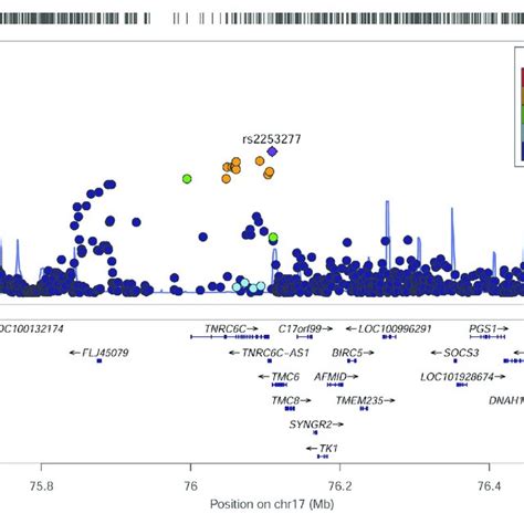 Regional Association Plot Showing Signal Around Chromosomal Loci Of