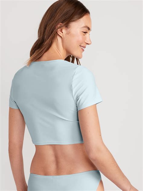 Cropped Rashguard Swim Top Old Navy