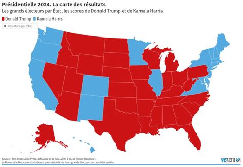 Carte Donald Trump Vainqueur Les Résultats De La Présidentielle