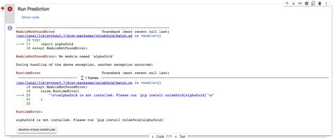 AlphaFold2 Batch Ipynb Run Prediction Error Issue 71 Sokrypton