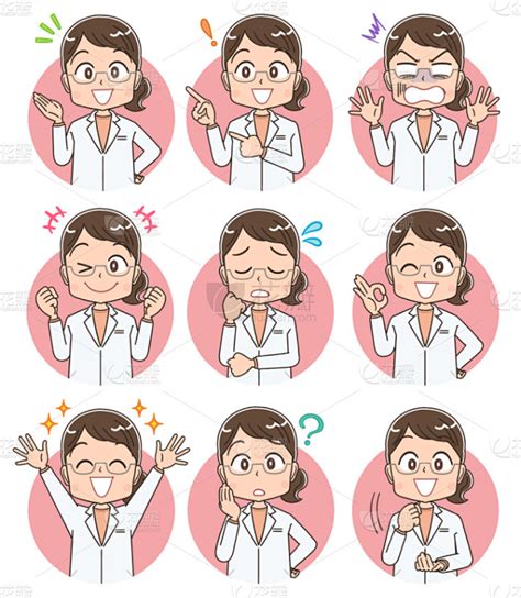 面部表情多样白色女人外套