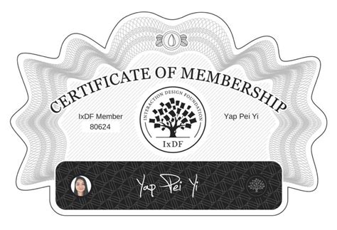 Yap Pei Yi Certificate Of Membership Ixdf