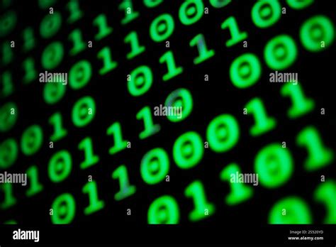 Numerical Continuous Code In Green Color Abstract Web Data In
