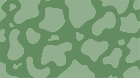 Sage Green Cow Print Aesthetic Pattern Desktop Laptop Wallpaper Cow