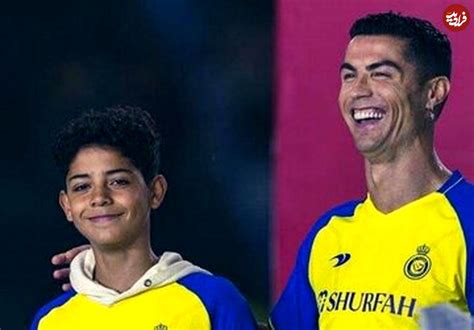 عکس کریستیانو جونیور تماشاگر شاهکار جدید پدرش