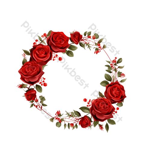 Beautiful Colorful Red Rose Flower Frame Png Images Psd Free Download