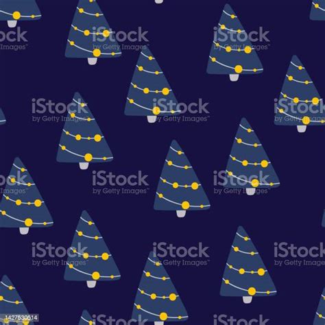크리스마스 트리와 눈송이 매끄러운 패턴 새해 벡터 일러스트 레이 션 12월에 대한 스톡 벡터 아트 및 기타 이미지 12월 겨울 계절 Istock