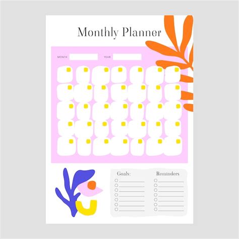 Plantilla De Calendario Mensual Plano 2023 Vector Gratis