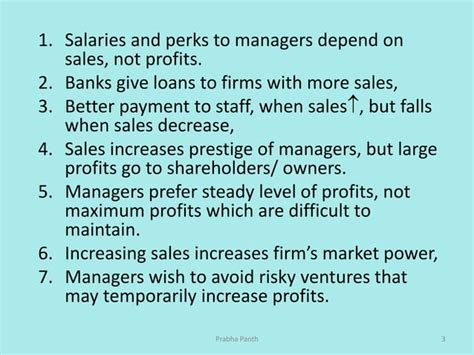 Baumols Theory Of Sales Maximisation Ppsx