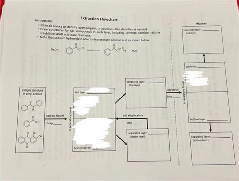 Extraction Flowchart Instructions Fill In All Chegg