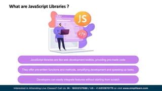 Top Javascript Libraries You Must Know In Javascript Libraries Simplilearn