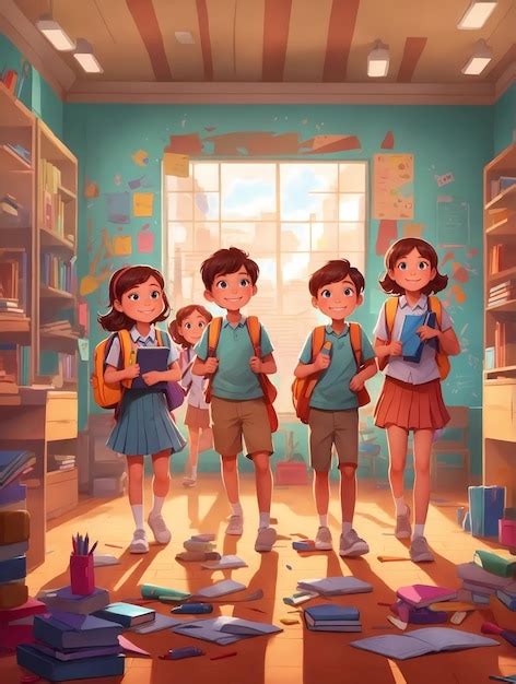 Premium AI Image Classroom Adventures Getting To Know Numbers And