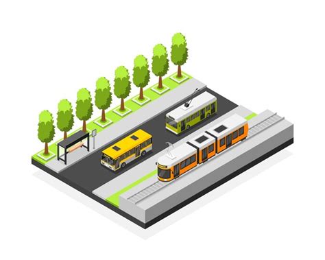 Premium Vector Isometric City Transport Composition