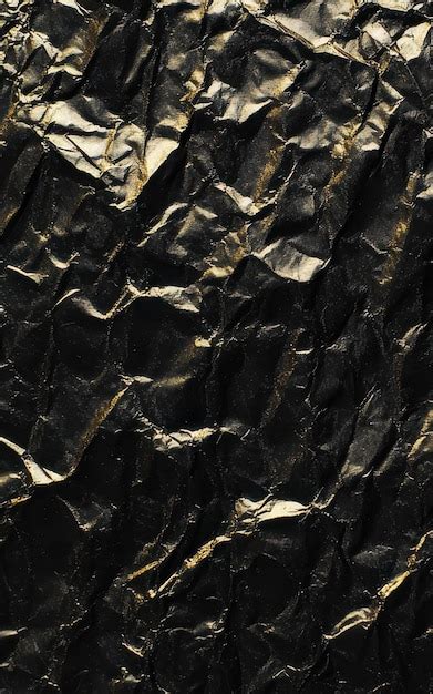 Textura De Folha Esmagada De Cor Dourada Imagem Premium Gerada IA