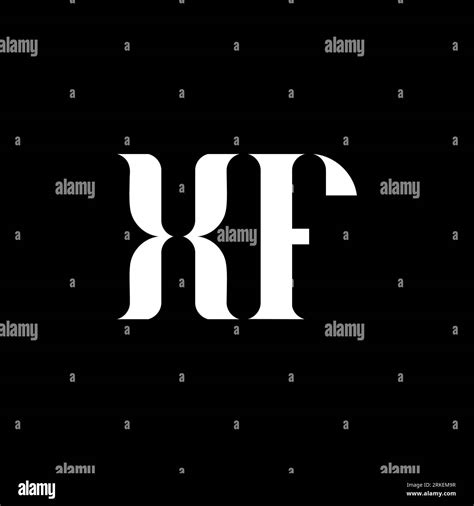 Xf X F Letter Logo Design Initial Letter Xf Linked Circle Uppercase Monogram Logo White Color