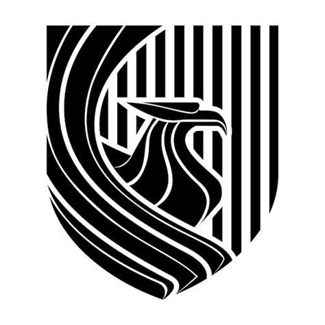 Premium Vector Shield Eagle Vector Black And White Logo Design