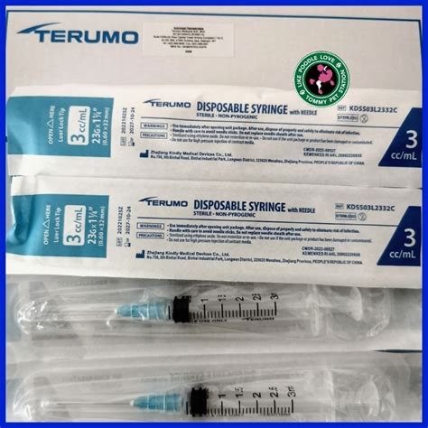 Terumo Syringe 3cc 3ml Luer Lock 100s 3mlcc 23g 1 14 Shopee Malaysia