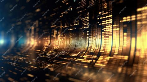 Premium Ai Image Algorithms And Golds Cyber Background Generative Ai