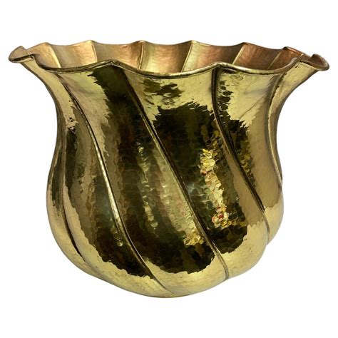 Hammered Brass Planter For Sale At 1stdibs