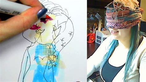 Blindfold Drawing Challenge Elsa Youtube