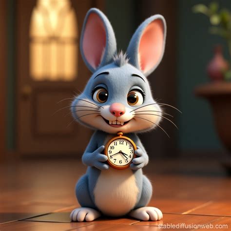 Alice In Wonderland Clock Scene Pixar Style Stable Diffusion Online