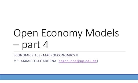 Econ 103 Week 7 Slides Economics 103 Macroeconomics Ii Ms Ammielou Gaduena Aqgaduena
