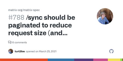 Sync Should Be Paginated To Reduce Request Size And Generally Make It