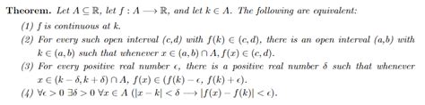 Solved Theorem Let A⊆r Let Fa R And Let K∈a The