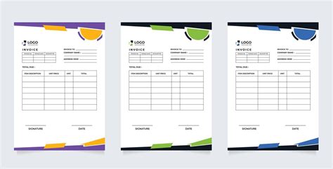 Invoice Layout Template Paper Sheet Include Of Accounting Price Tax