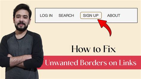 How To Remove Borders On Link Click Remove Unwanted Link Outlines Youtube