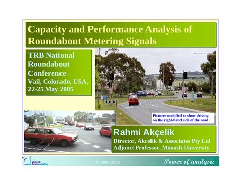 Pdf Capacity And Performance Analysis Of Roundabout Metering
