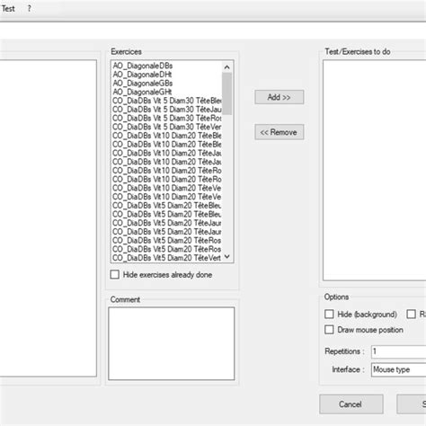 “run A Test” Window For Selecting A Patient Exercise S And Starting A Download Scientific