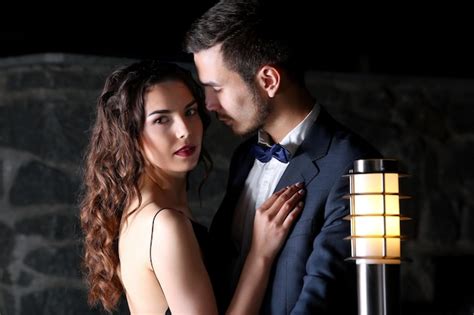Premium Photo Elegant Couple Evening Outdoor