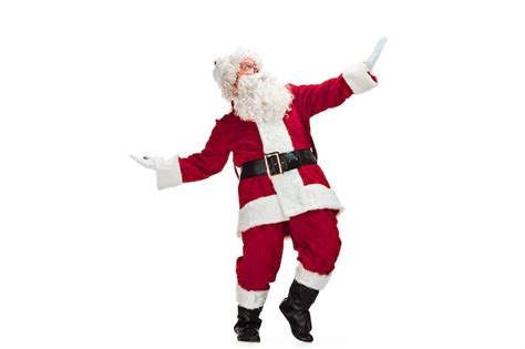 Papai Noel Em Traje Vermelho Isolado No Branco Foto Grátis