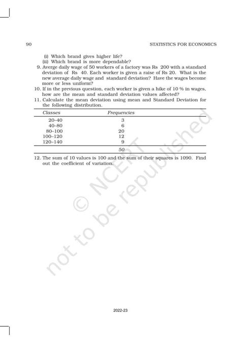 Ncert Book For Class 11 Economics Statistic Economics Chapter 6