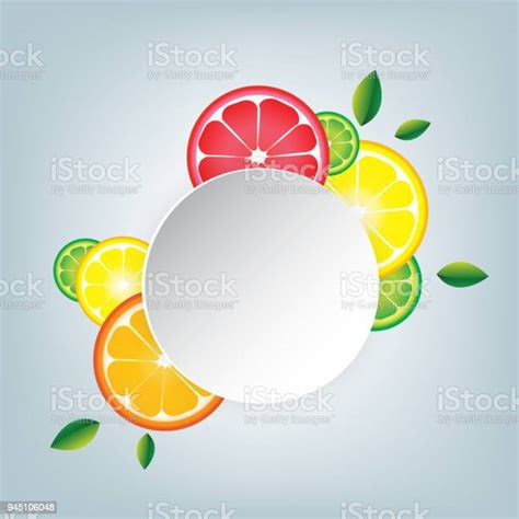 감귤 류의 과일 장식 흰색 배경에 텍스트 위한 공간 프레임 감귤에 대한 스톡 벡터 아트 및 기타 이미지 감귤 감귤류 과일 건강한 식생활 Istock